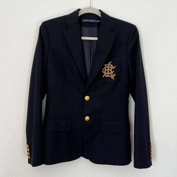 Ralph Lauren | Jackets & Coats | Ralph Lauren Blazer With Crest Navy ...